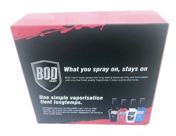 BOD Man for Men (with World Class) Fragrance Body Sprays 4 pc Gift Set ...